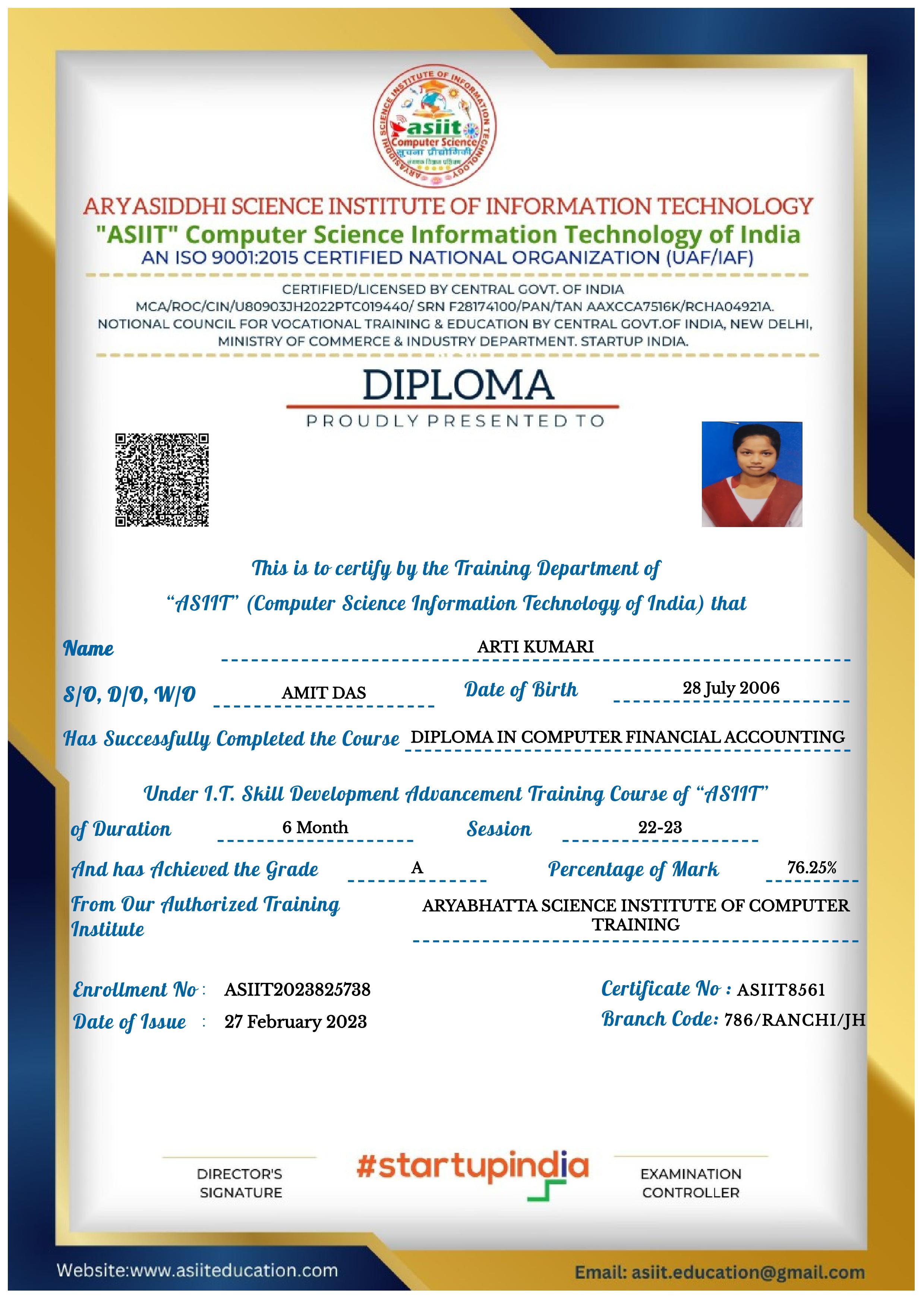 Certificate Sample